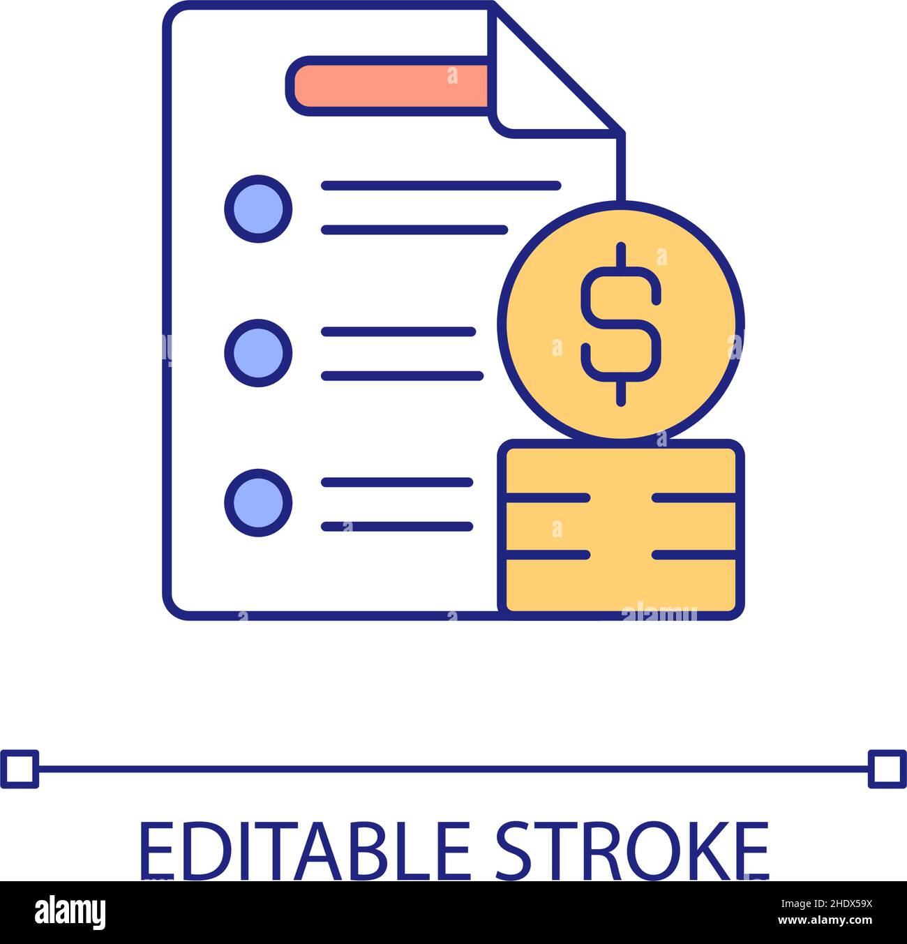 Dollar financial report color Cut Out Stock Images & Pictures - Alamy