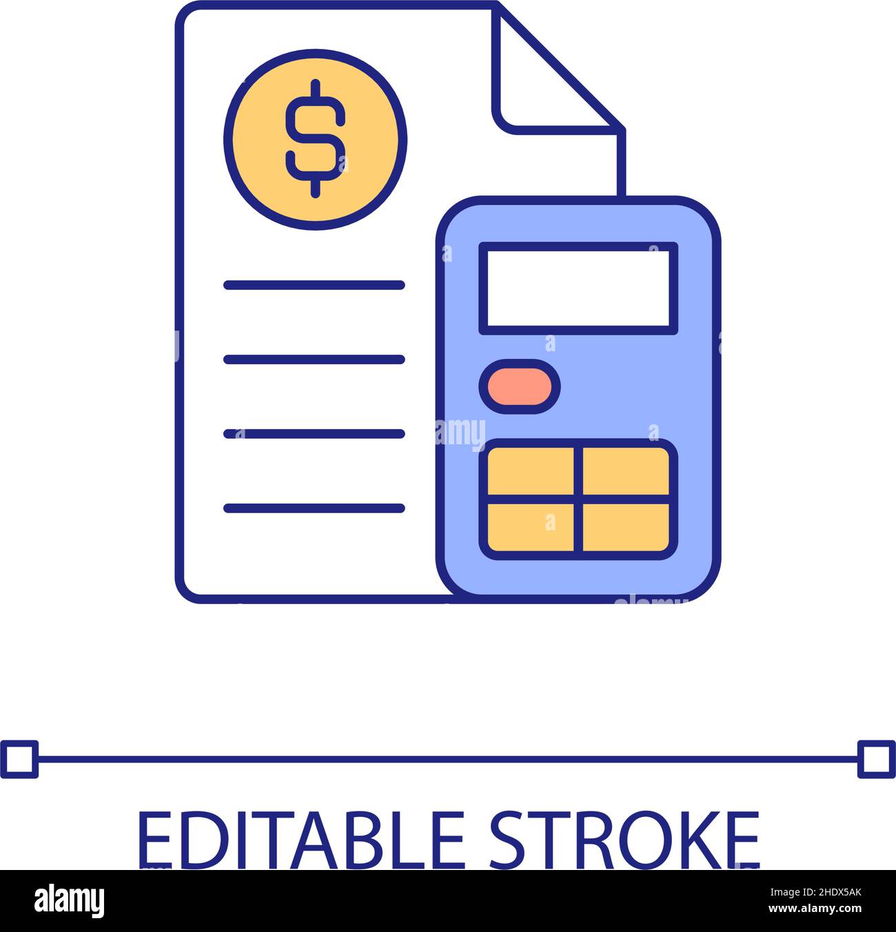 Financial report RGB color icon Stock Vector Image & Art - Alamy