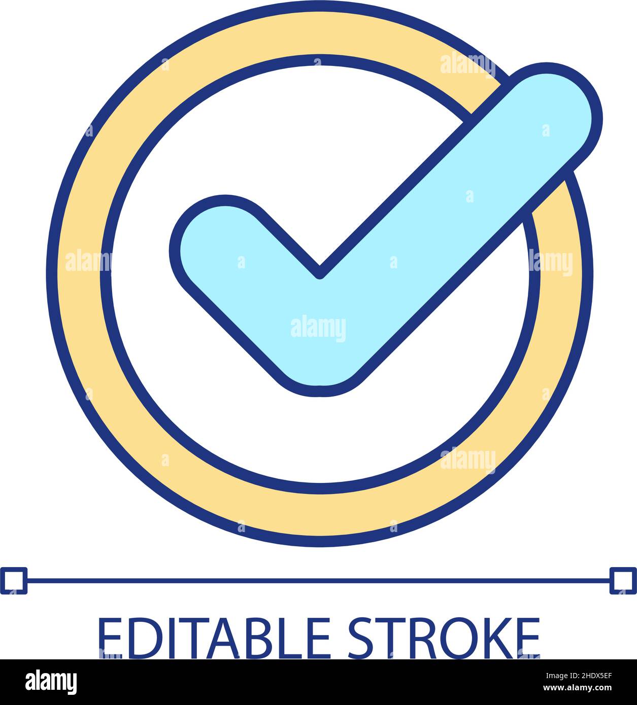 Obtaining approval RGB color icon Stock Vector Image & Art - Alamy