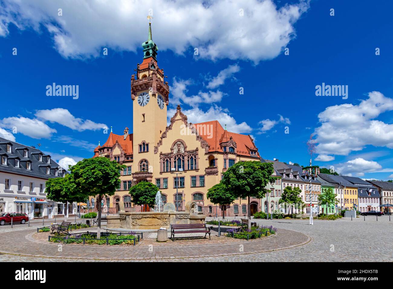 town hall, waldheim, town halls Stock Photo - Alamy