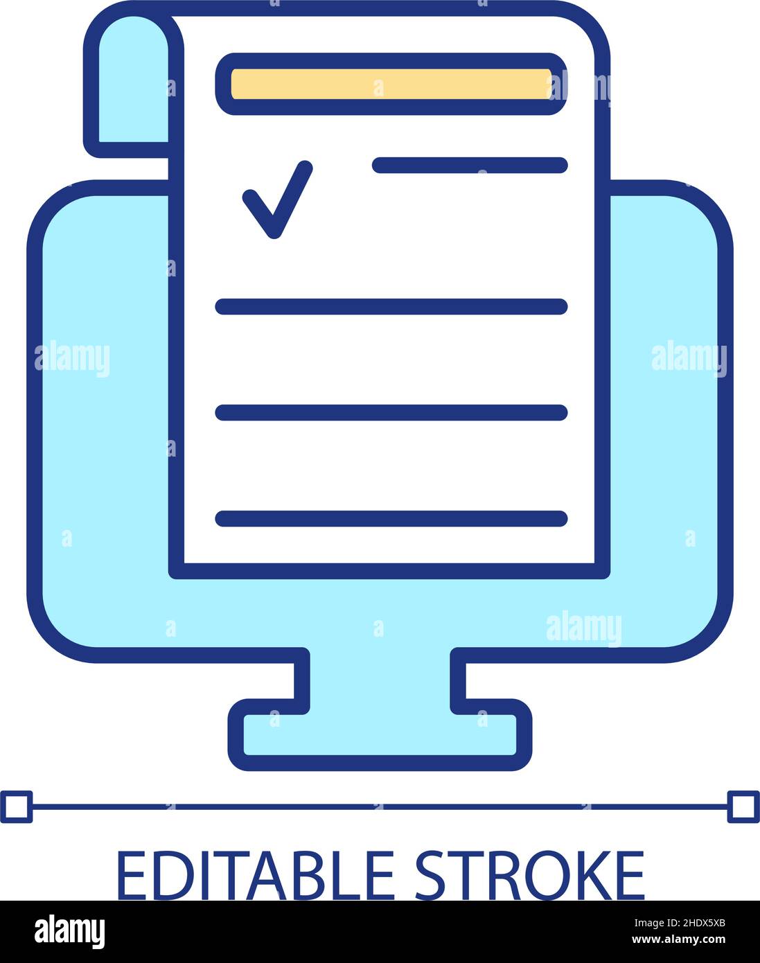 E-signing documents RGB color icon Stock Vector Image & Art - Alamy
