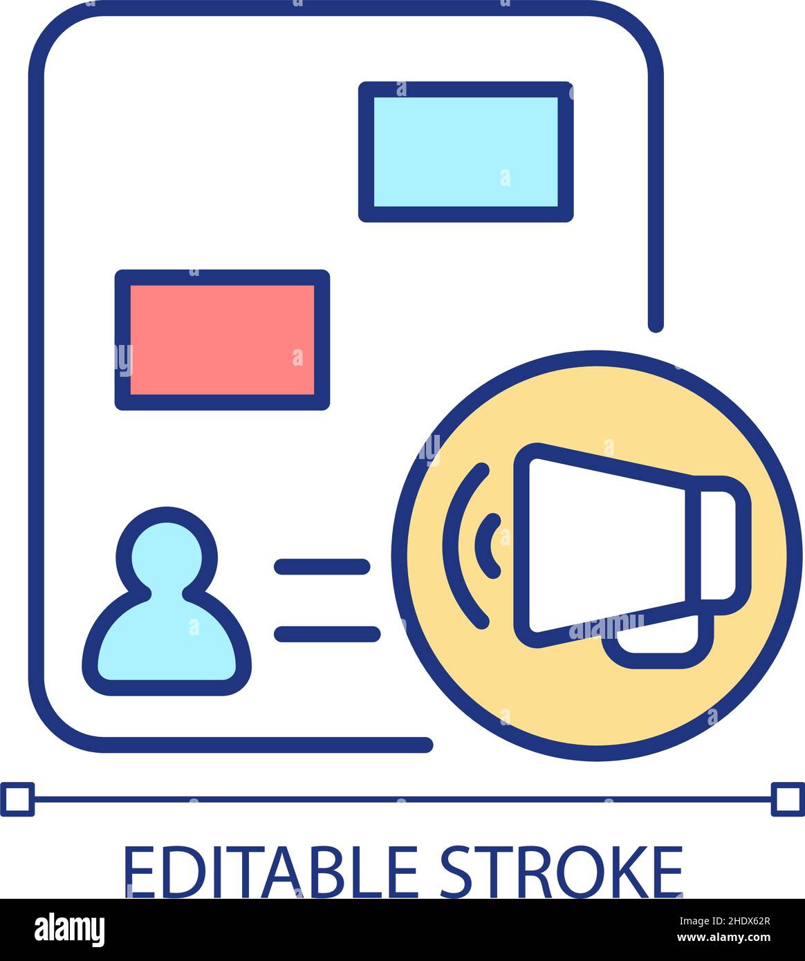 Social media promotion RGB color icon Stock Vector Image & Art - Alamy