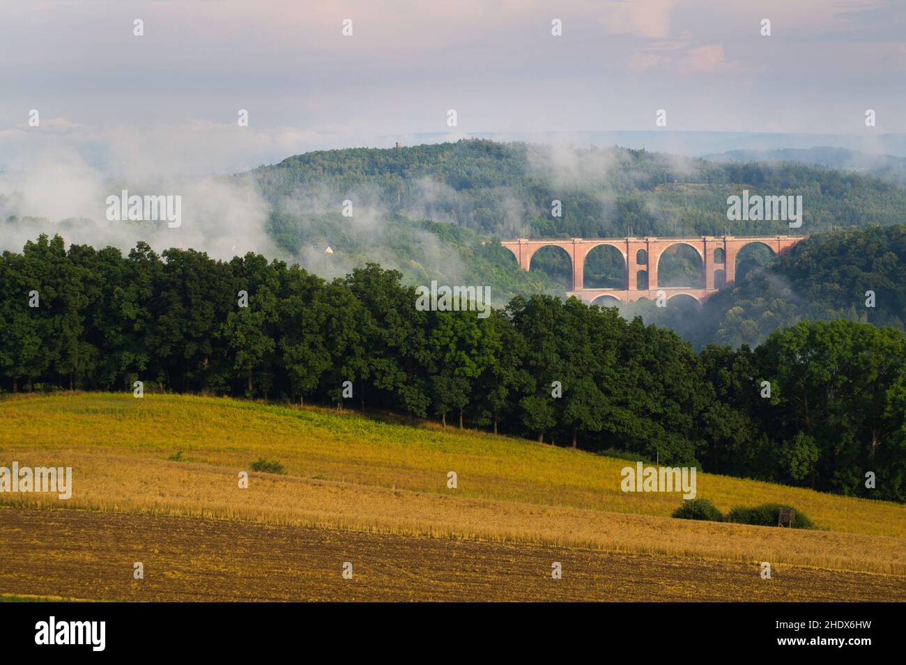 vogtland, elster viaduct, elstertal, vogtlands Stock Photo - Alamy