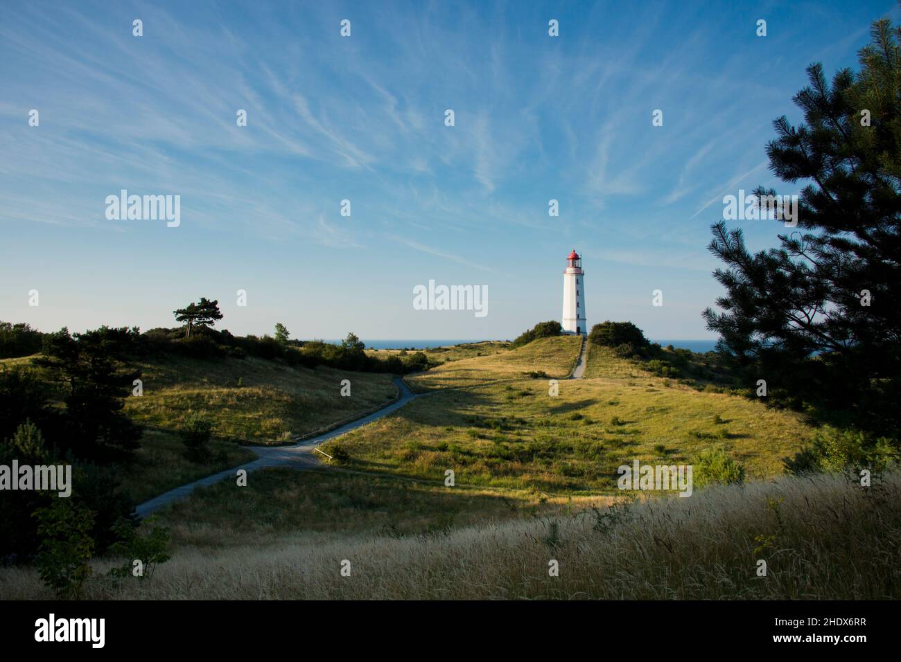 coast, lighthouse, hiddensee, coasts, lighthouses, hiddensees Stock ...