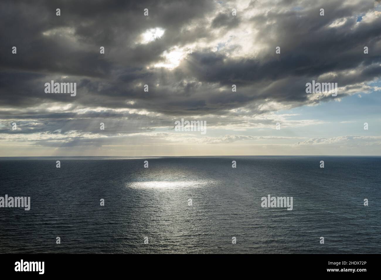 sunlight, horizon, sea, rain cloud, sun ray, sun rays, sunbeam ...