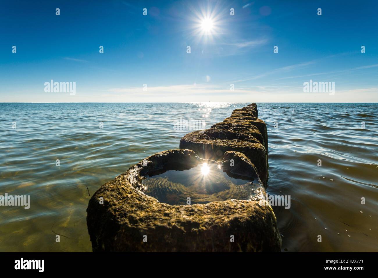sunlight, coastal protection, groyne, sun ray, sun rays, sunbeam ...