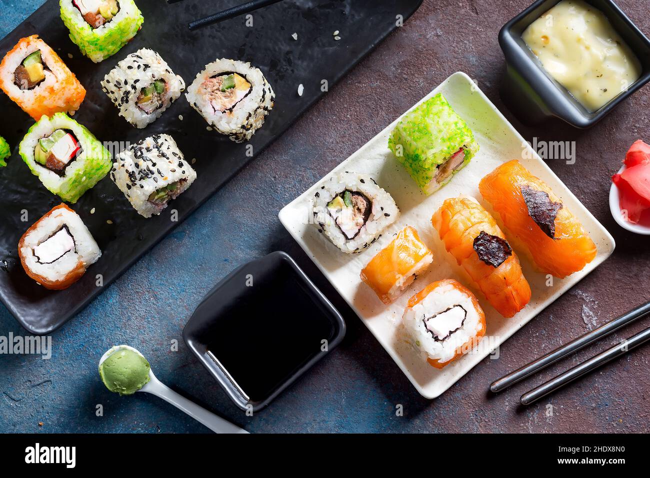 Traditional japanese sushi rolls hi-res stock photography and images ...