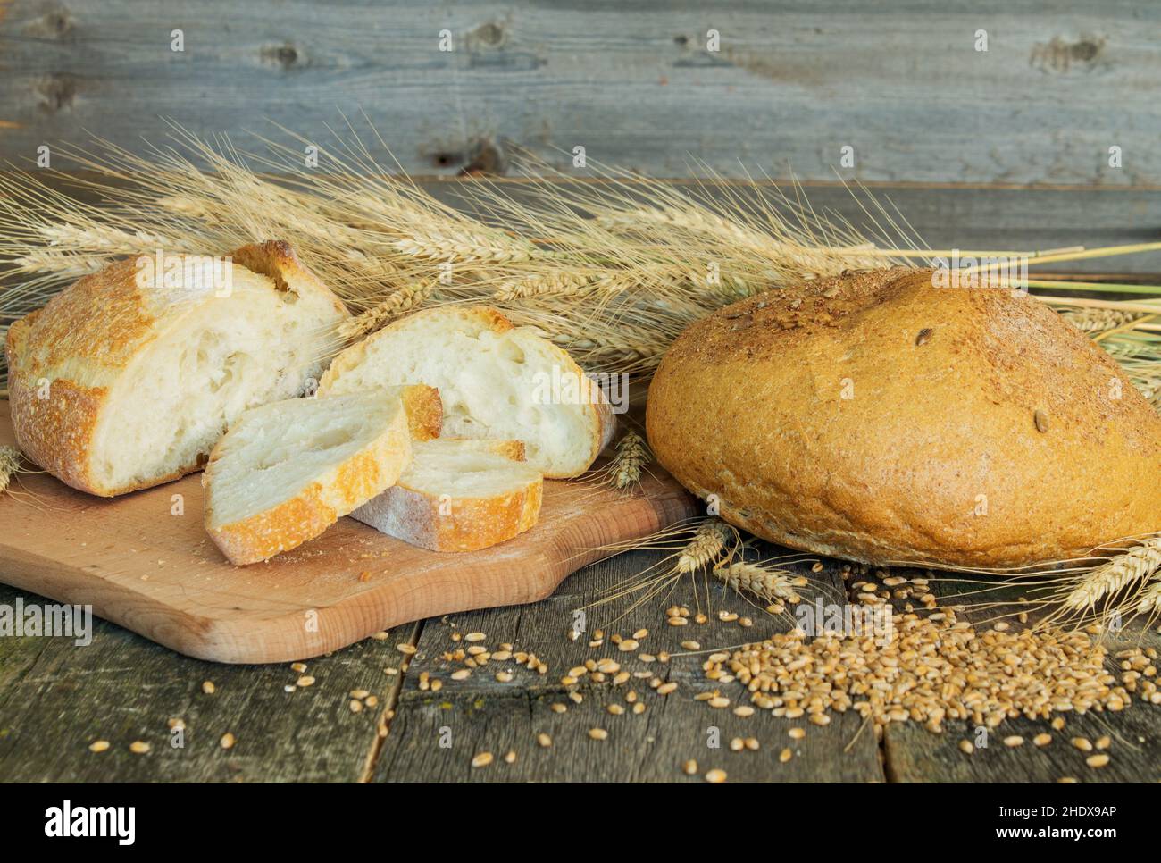 Loaf wheat grains loafs hi-res stock photography and images - Alamy