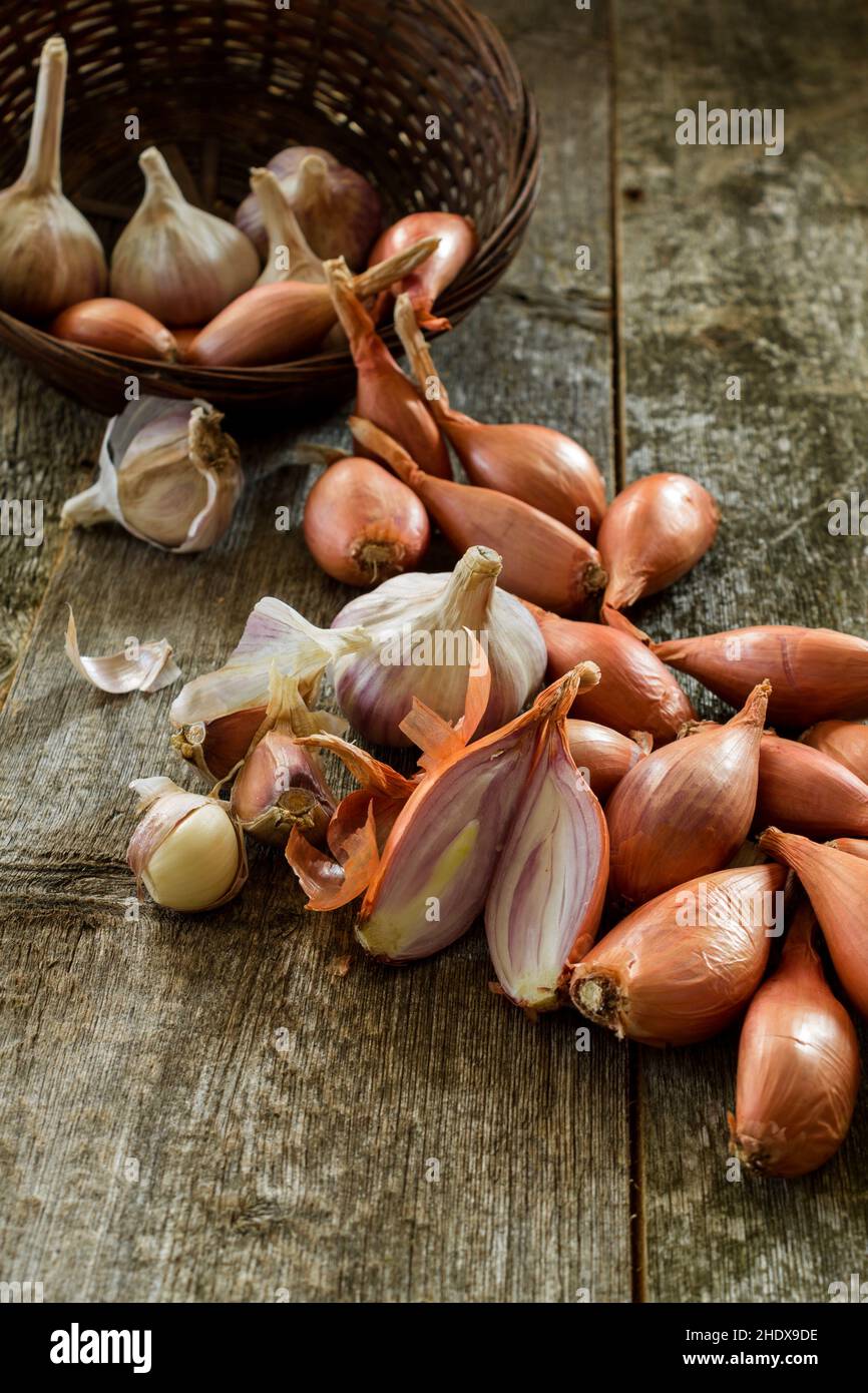 garlic, onions, garlics, onion Stock Photo - Alamy
