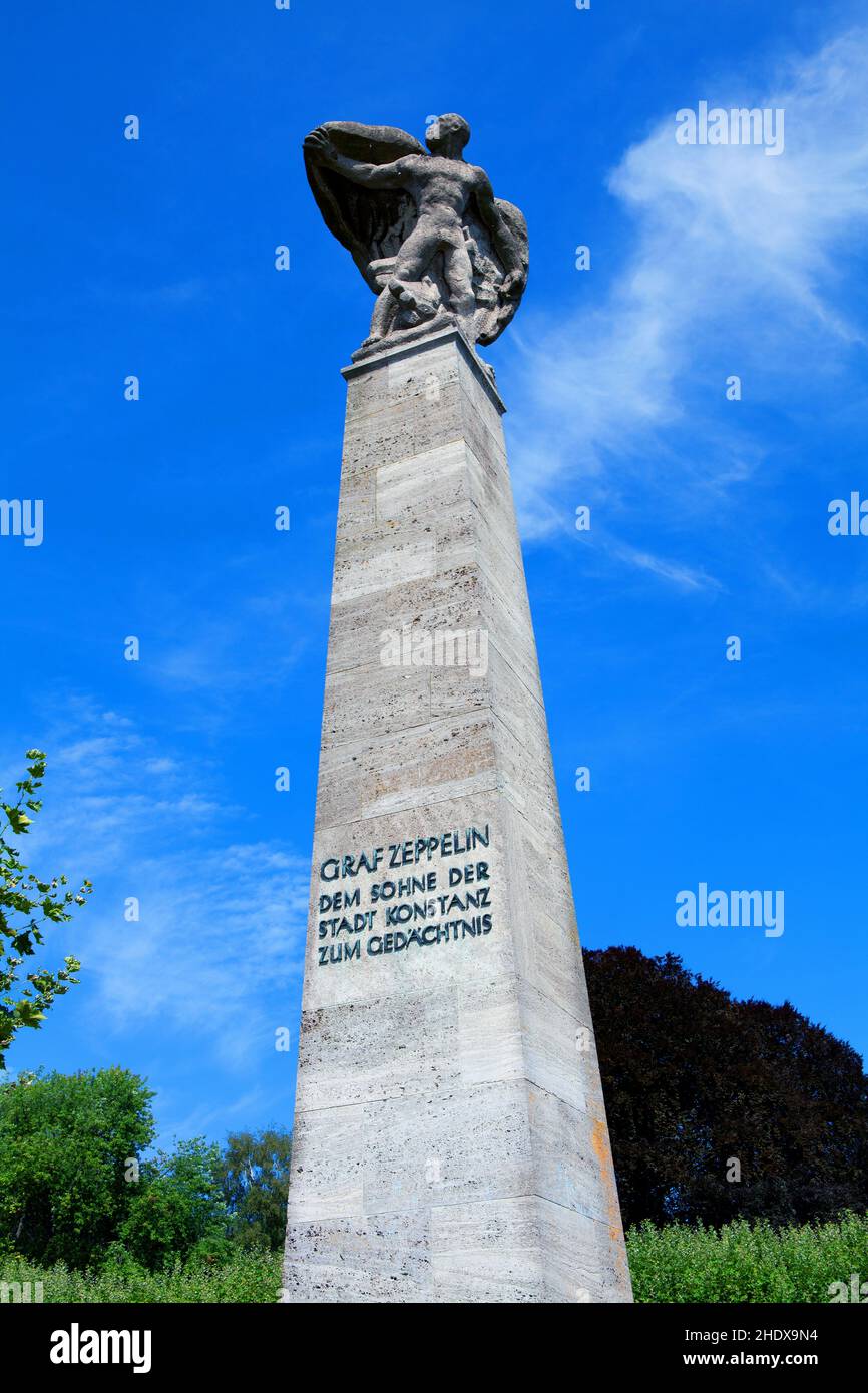 zeppelin monument, graf zeppelin Stock Photo - Alamy