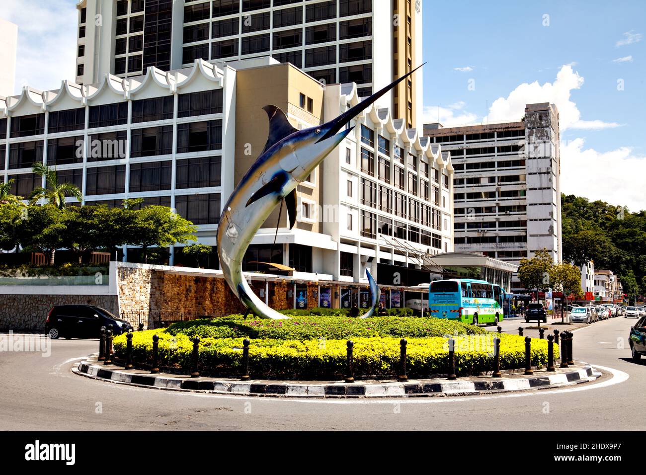 fish, sculpture, kota kinabalu, fishes, sculptures Stock Photo - Alamy