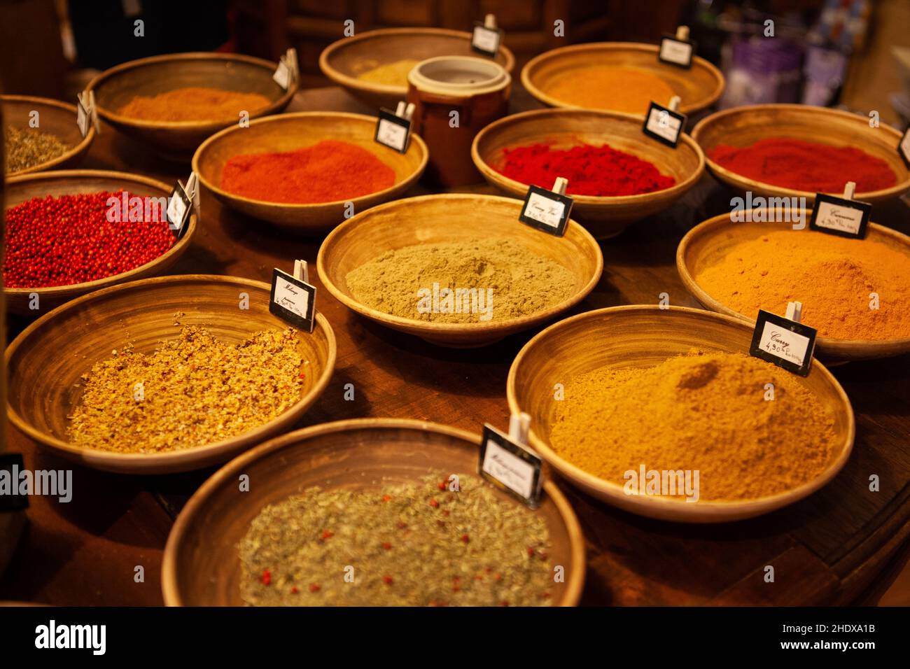 spices, spice stall, spice, spice stalls Stock Photo - Alamy