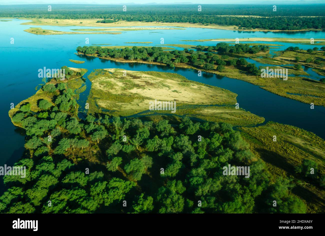 river landscape, zambia, river, river landscapes, rivers, zambias Stock ...