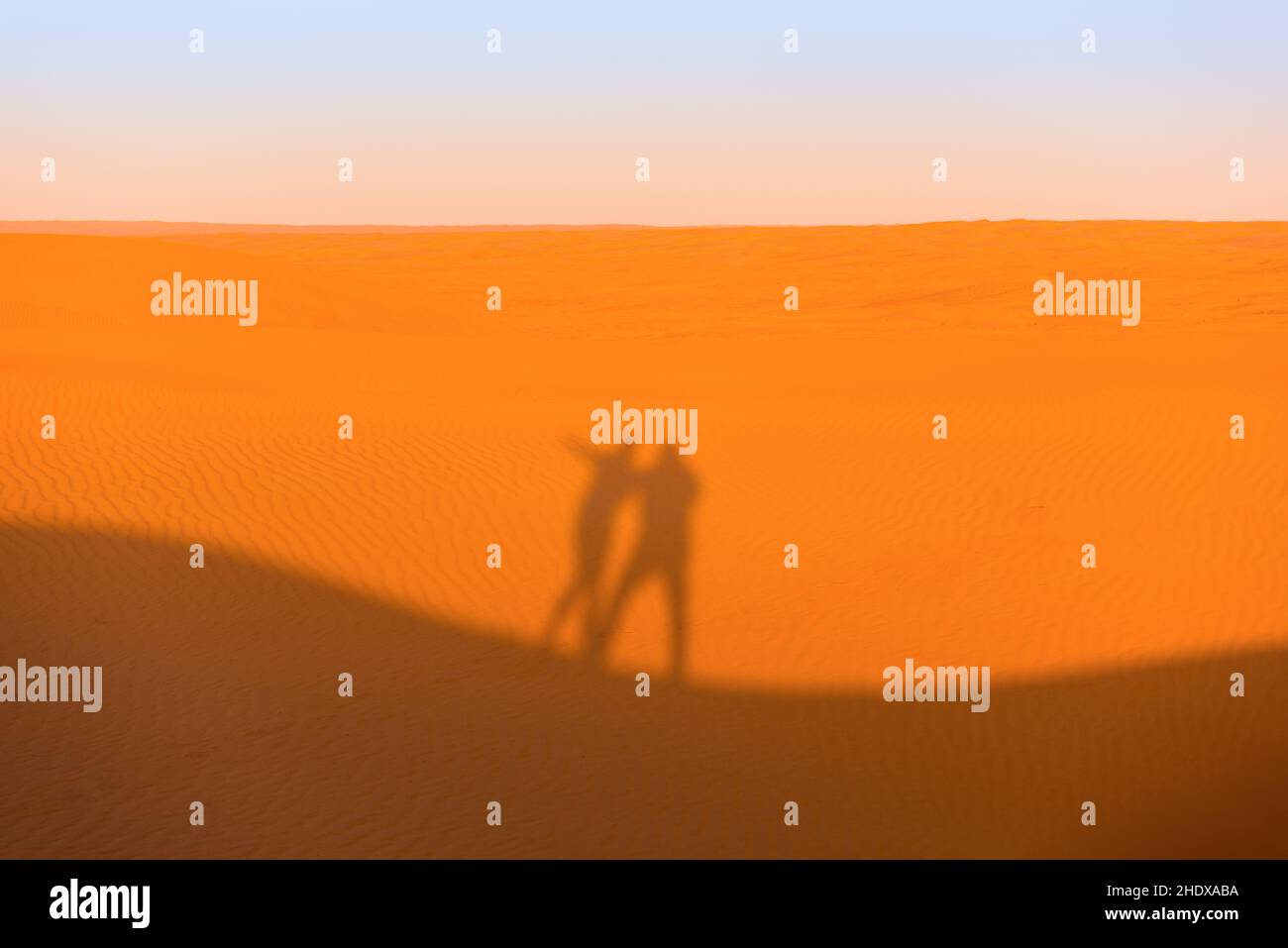 desert, sandy desert, love couple, shadow, deserts, wüste, sandy ...