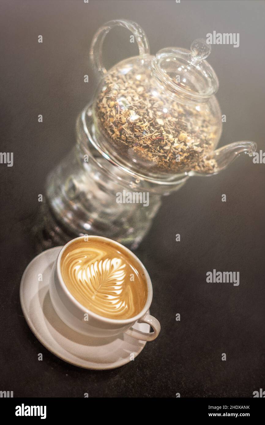 tea, cappuccino, latte art, teas, cappuccinos, cappucino, coffee Stock ...