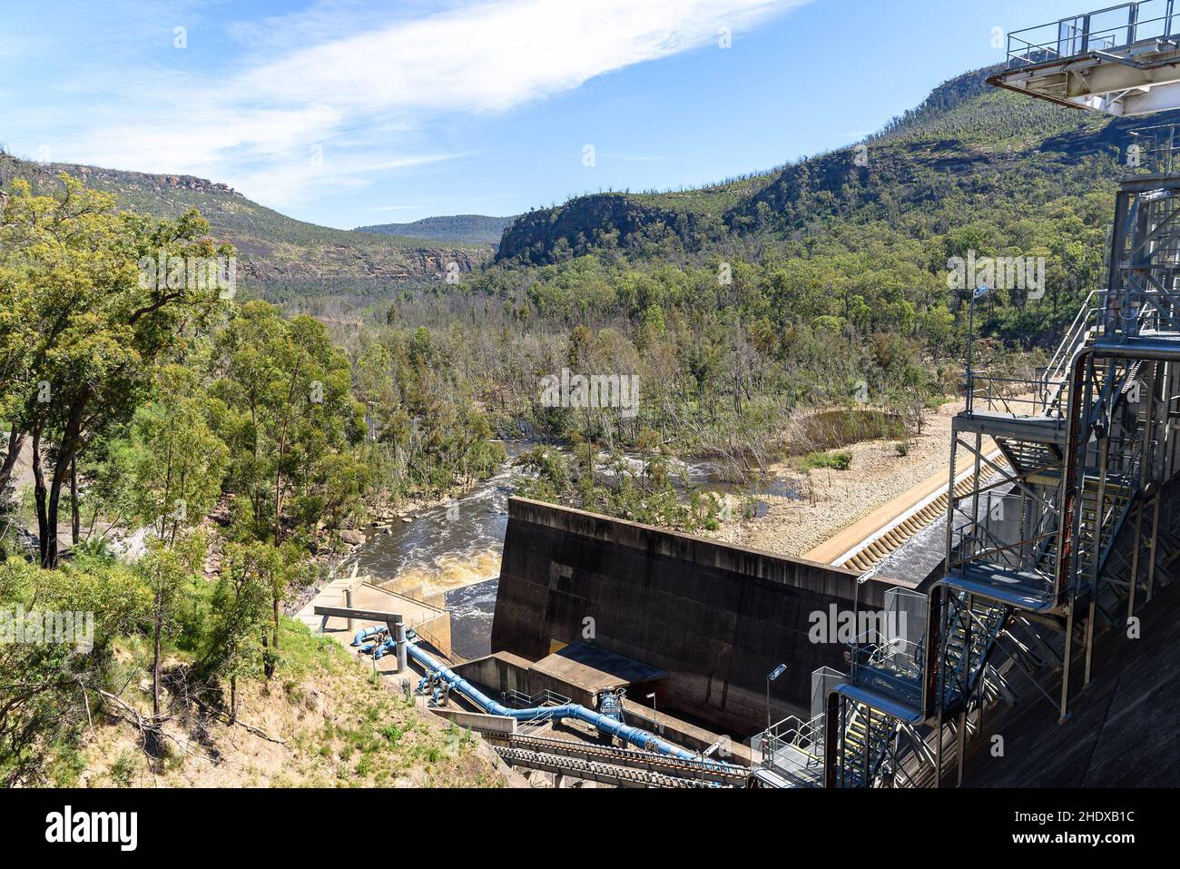 The spillway of the Tallowa Dam in the Southern Highlands of New South ...