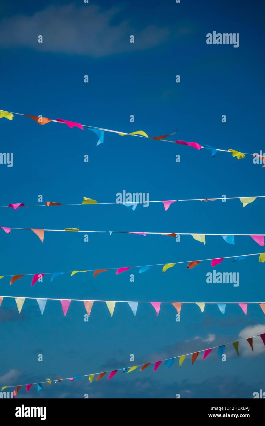 festive, garland, flags, festives, garlands, flag Stock Photo - Alamy