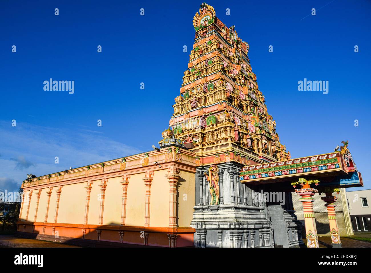 Den Helder, the Netherlands. December 2021. The colorful ornaments and ...