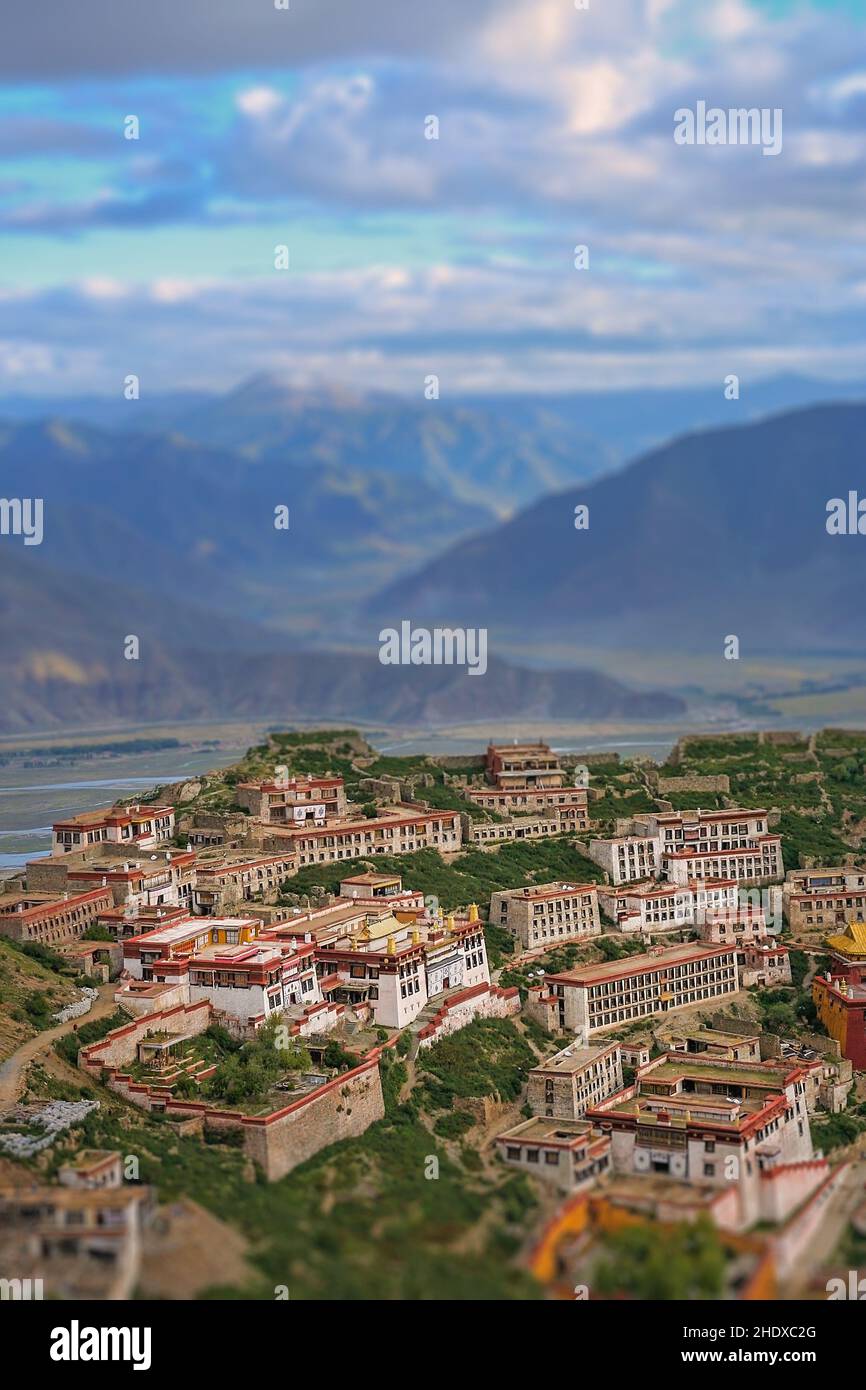 tibet, temples, gandan si, ganden monastery, tibets, temple Stock Photo ...