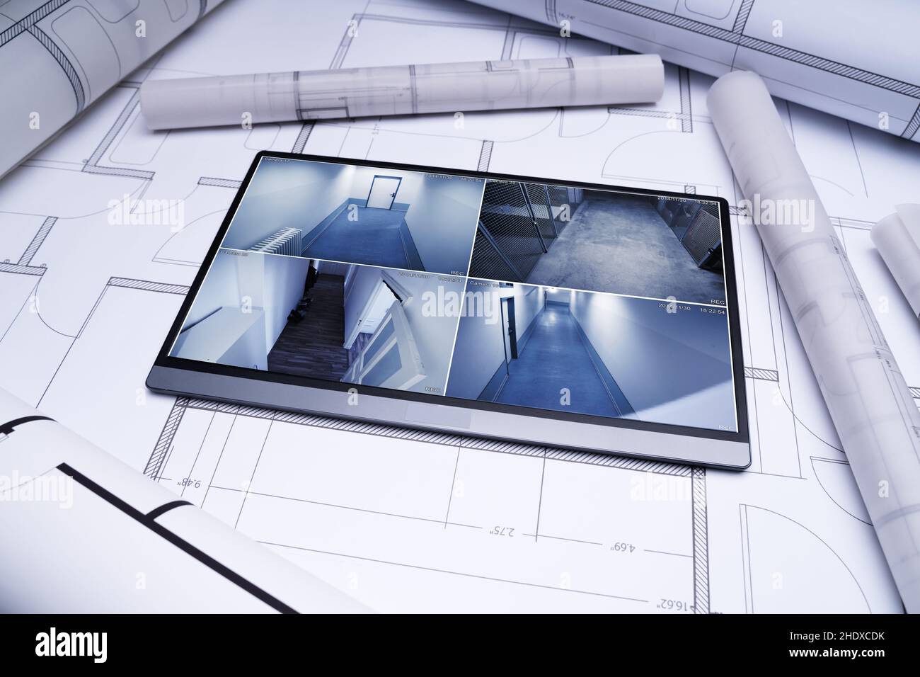 Surveillance cameras and alarm system hi-res stock photography and ...