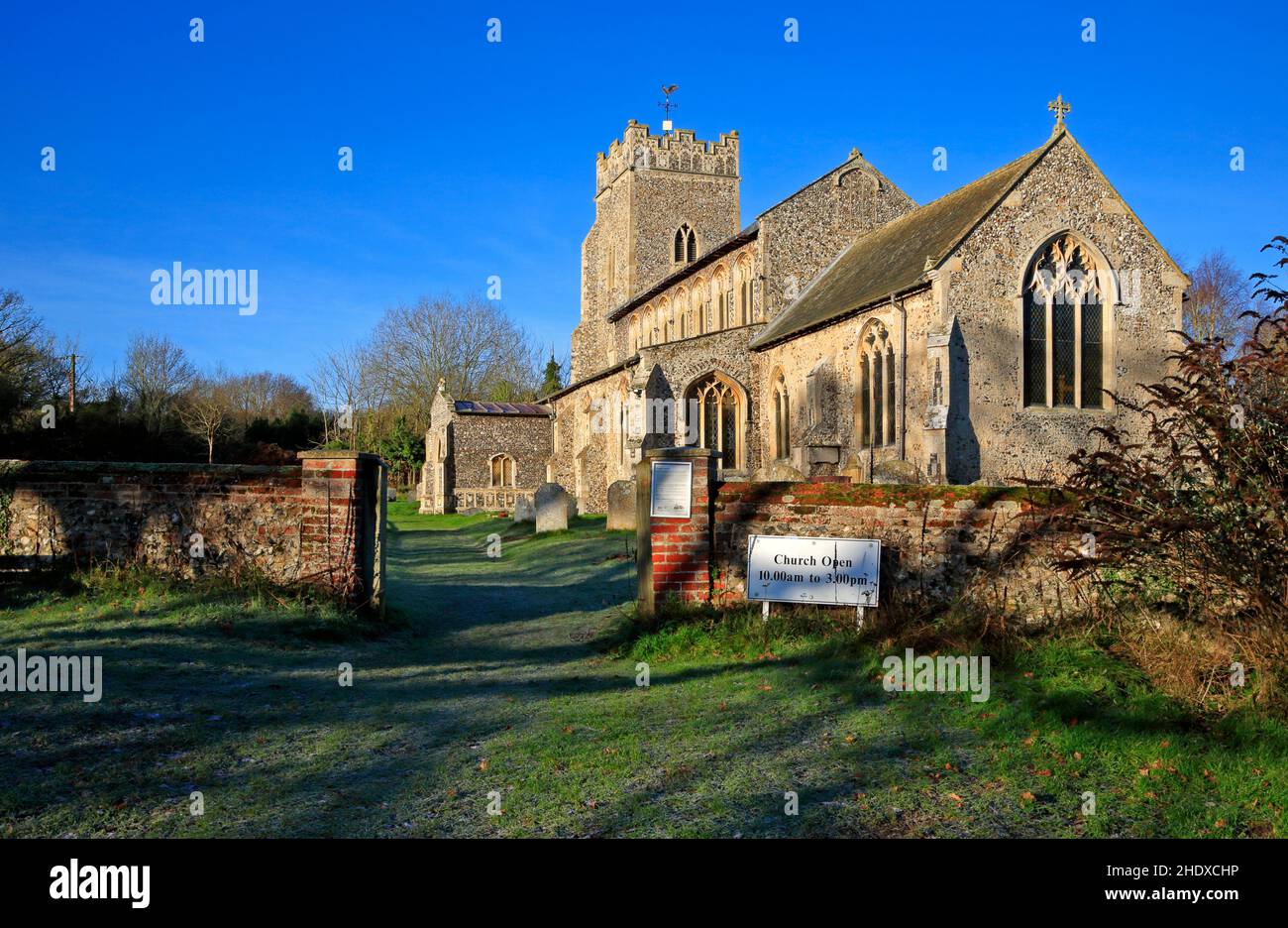 A view of the parish church of St Peter from the south-east in the ...