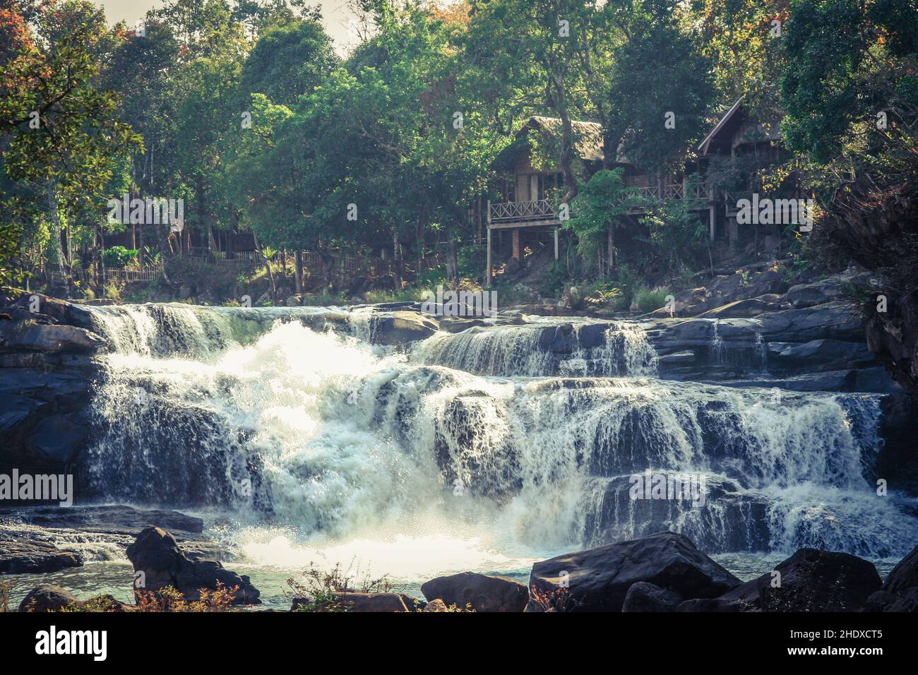waterfall, rapid, laos, cascade, waterfalls, rapids Stock Photo - Alamy