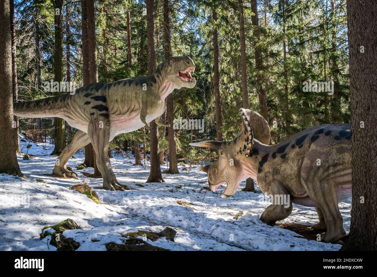 fight, dinosaur, dinopark, fighting, fights, dinosaurs Stock Photo - Alamy