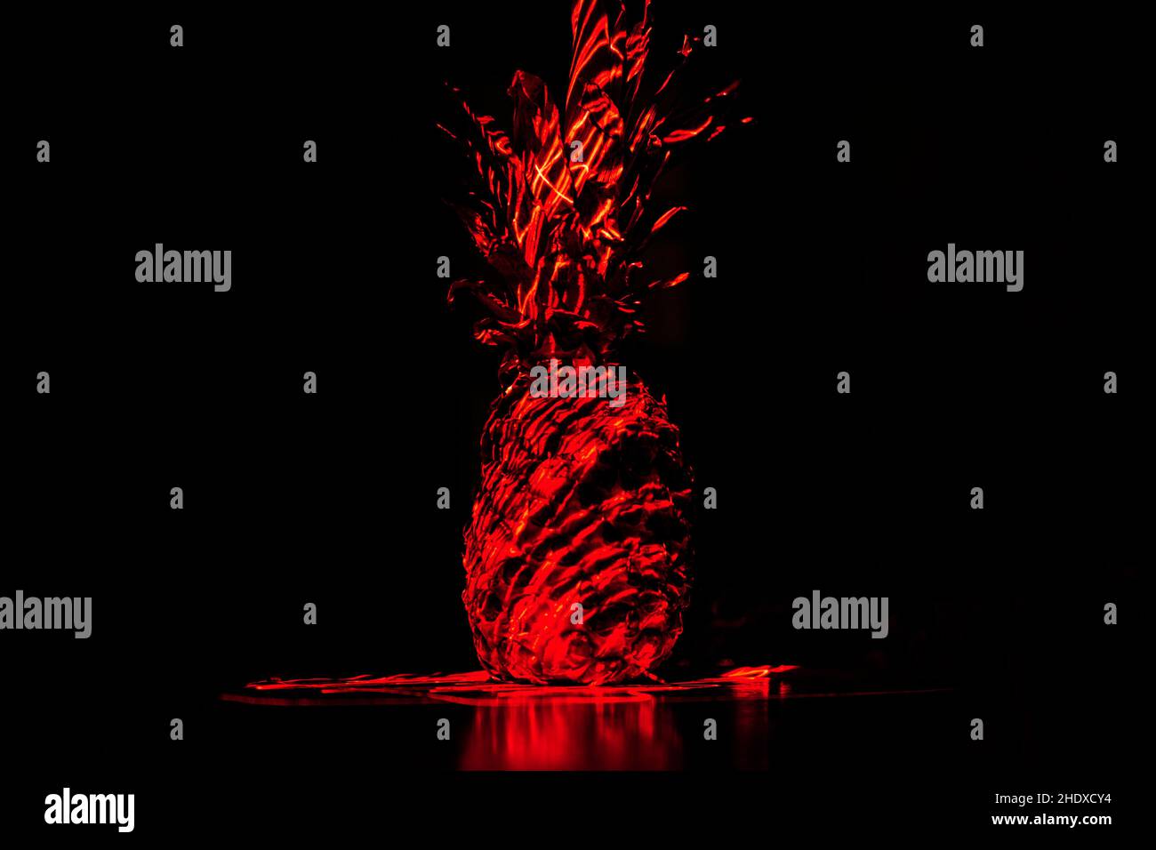 Non-fungible token NFT, crypto art, digital art concept. Neon red laser ...