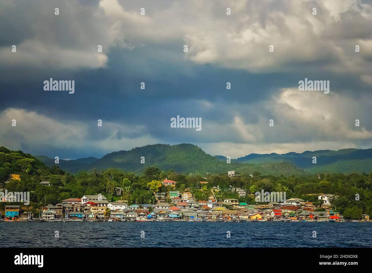 harbor city, indonesia, Labuan Bajo, harbor cities, indonesias Stock ...