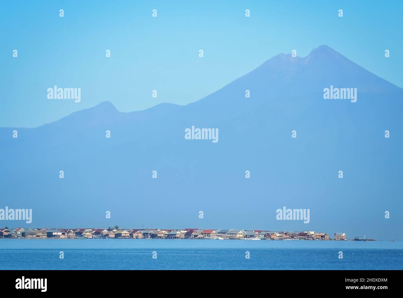 mountain range, silhouette, Sumbawa, komodo, mountain ranges ...