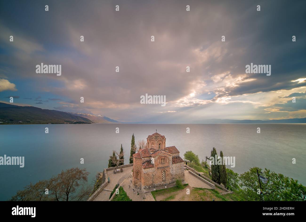lake ohrid, church of st. john at kaneo, lake ohrids Stock Photo - Alamy