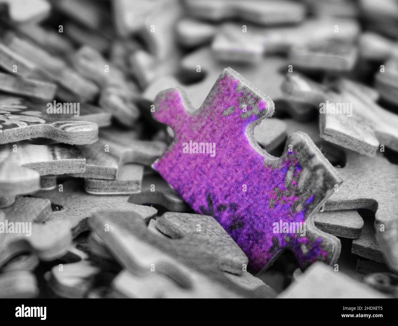 purple puzzle pieces Stock Photo - Alamy