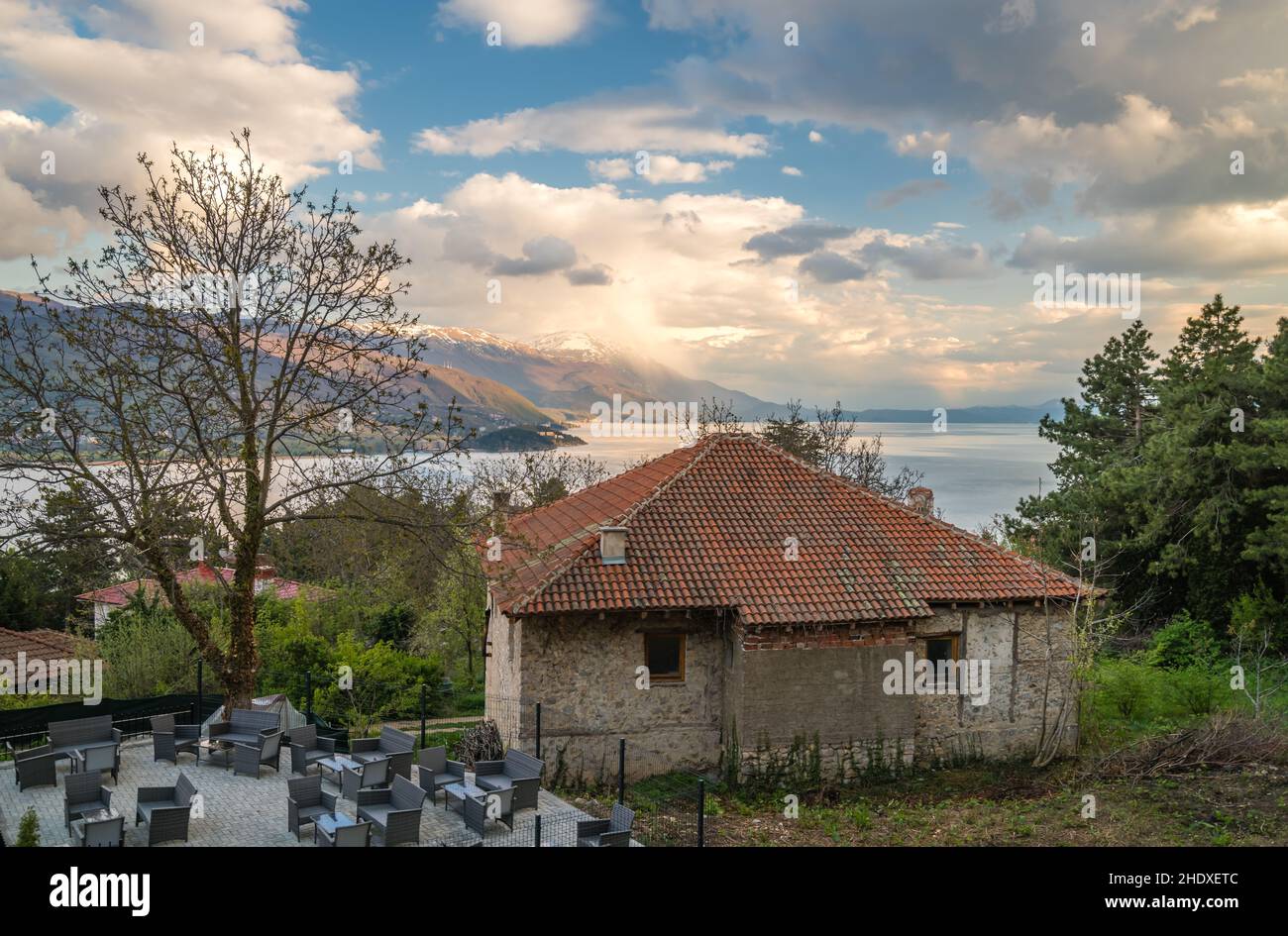 house, lake ohrid, houses, lake ohrids Stock Photo - Alamy