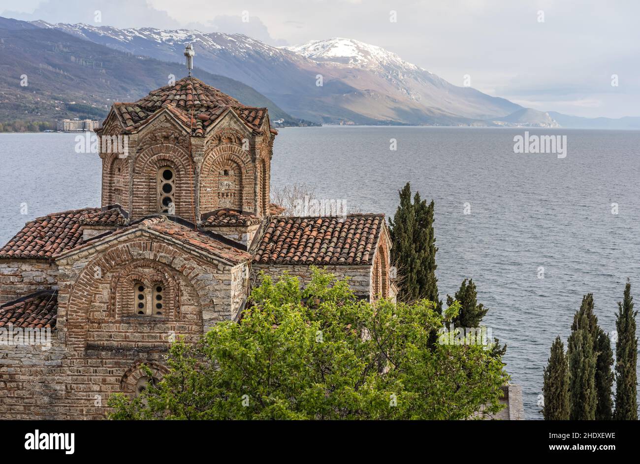 lake ohrid, church of st. john at kaneo, lake ohrids Stock Photo - Alamy