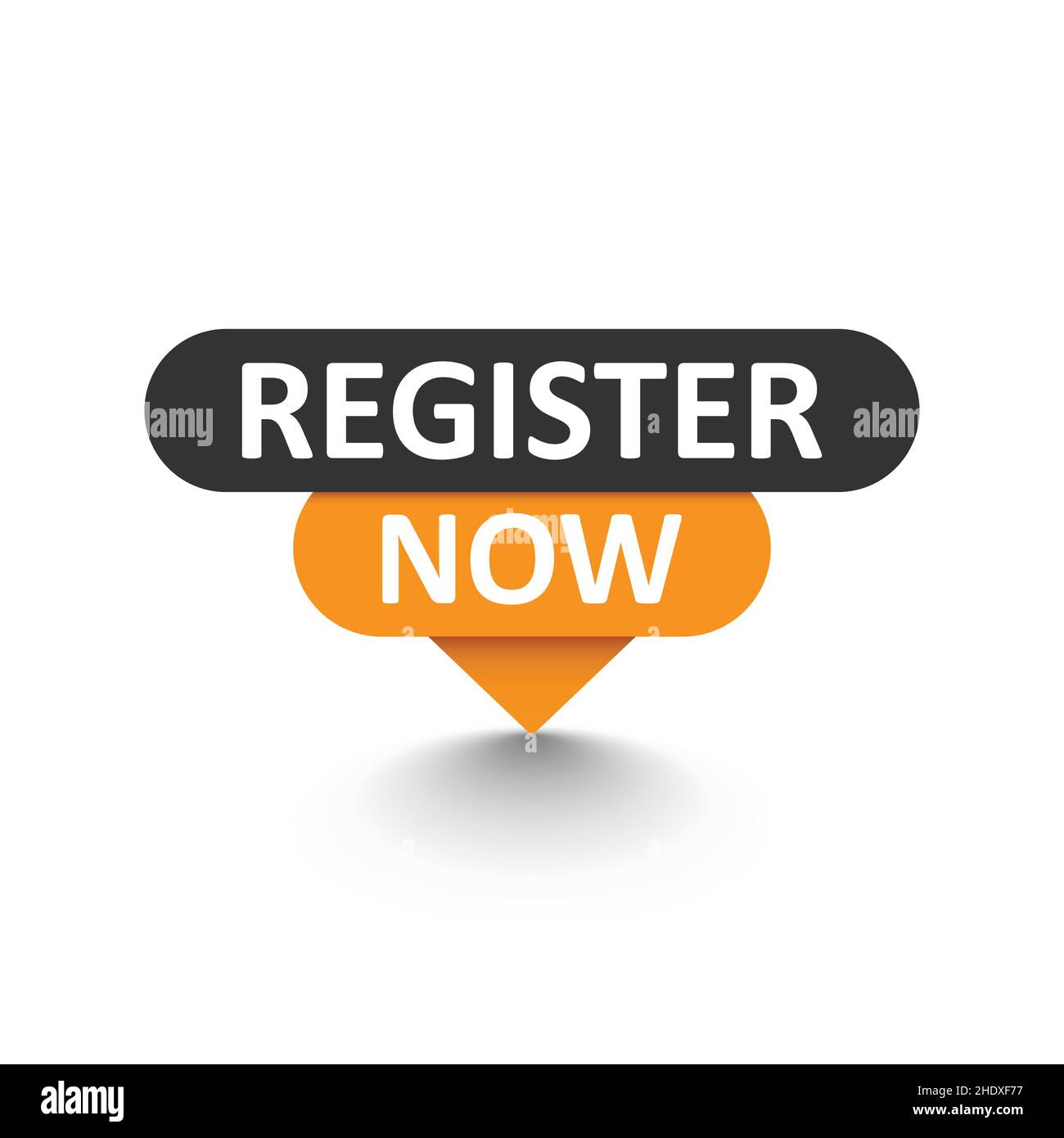 Register now icon in flat style. Registration vector illustration on ...