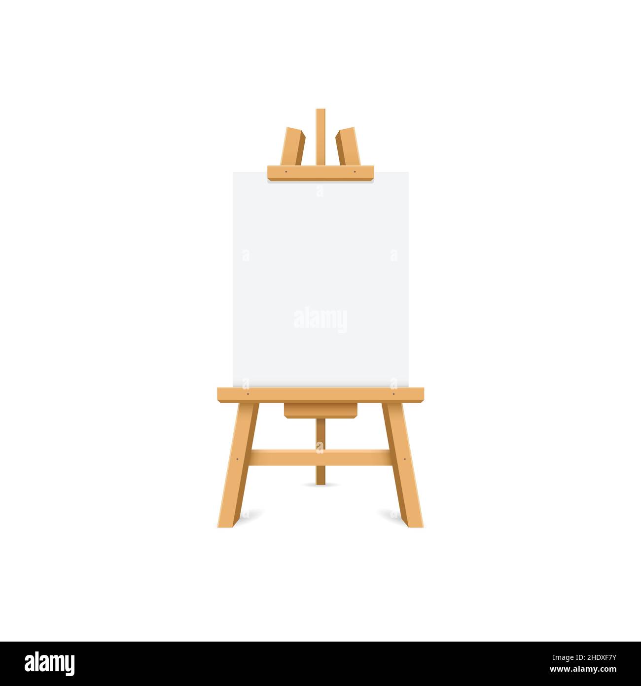 Paint desk icon in flat style. Easel vector illustration on isolated ...