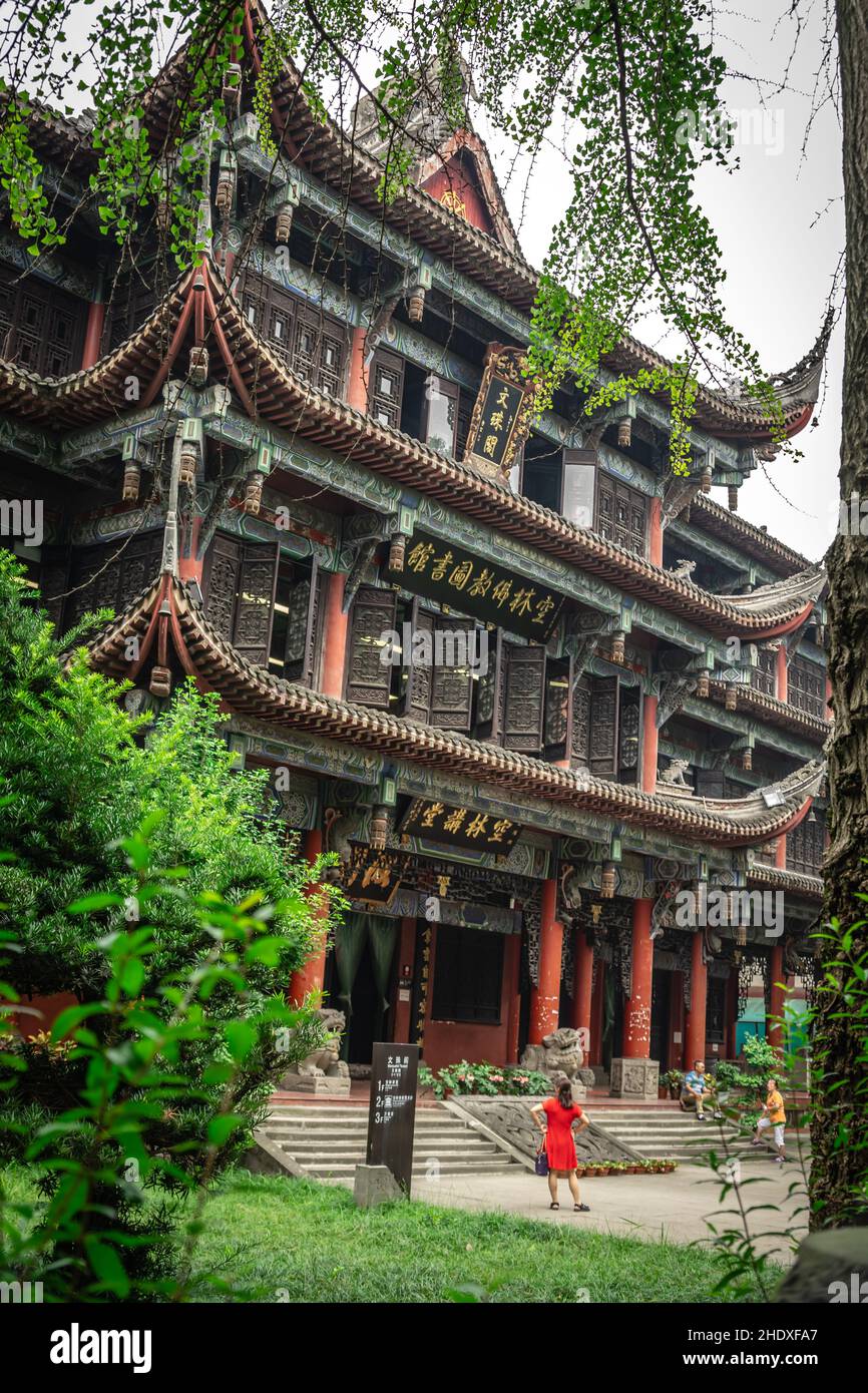 chengdu, wenshu yuan monastery Stock Photo - Alamy
