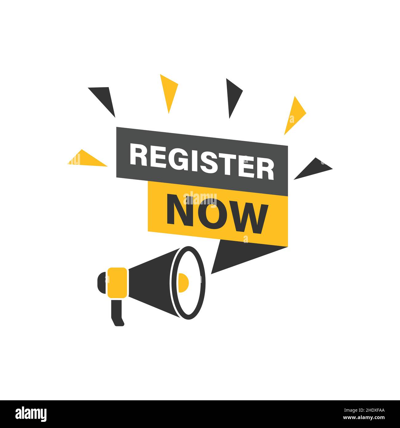 Register now icon in flat style. Registration vector illustration on ...