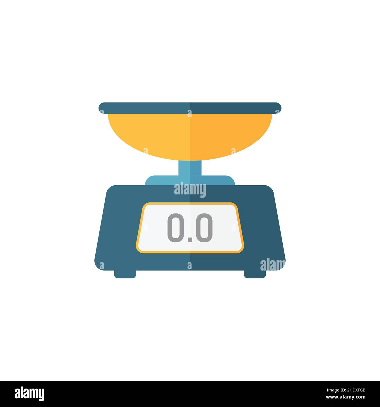 Bathroom weight scale icon in flat style. Mass measurement vector ...