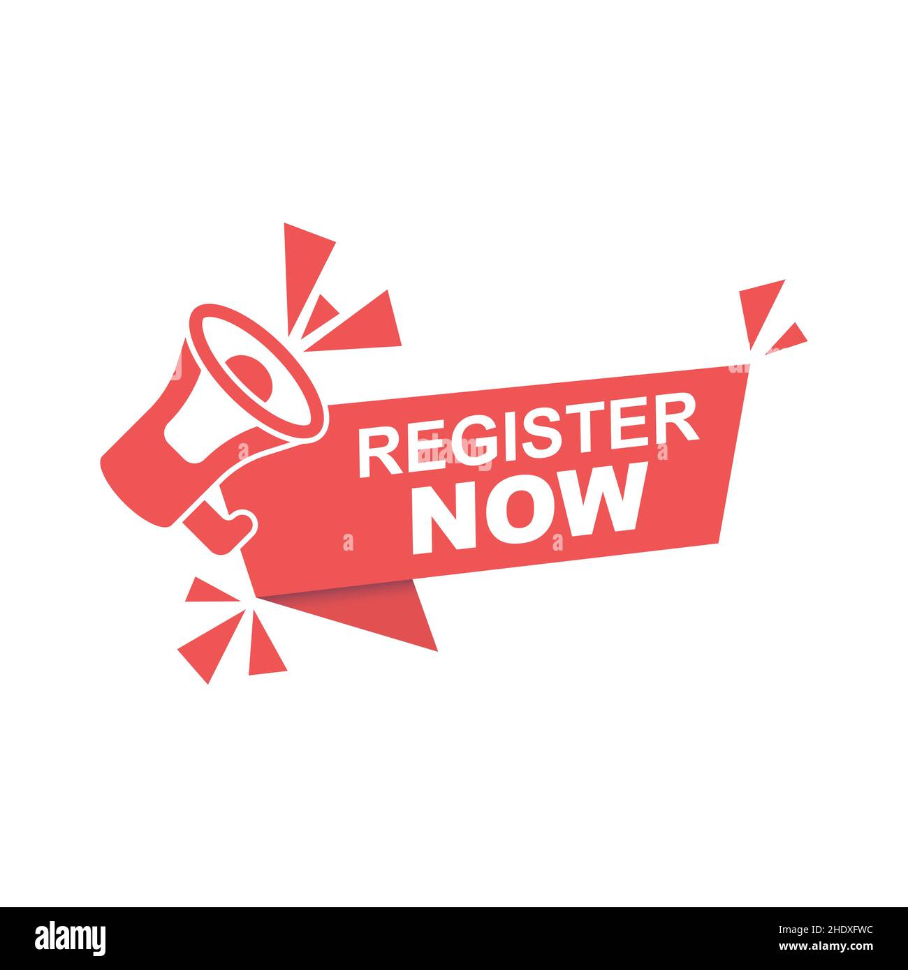 Register now icon in flat style. Registration vector illustration on ...