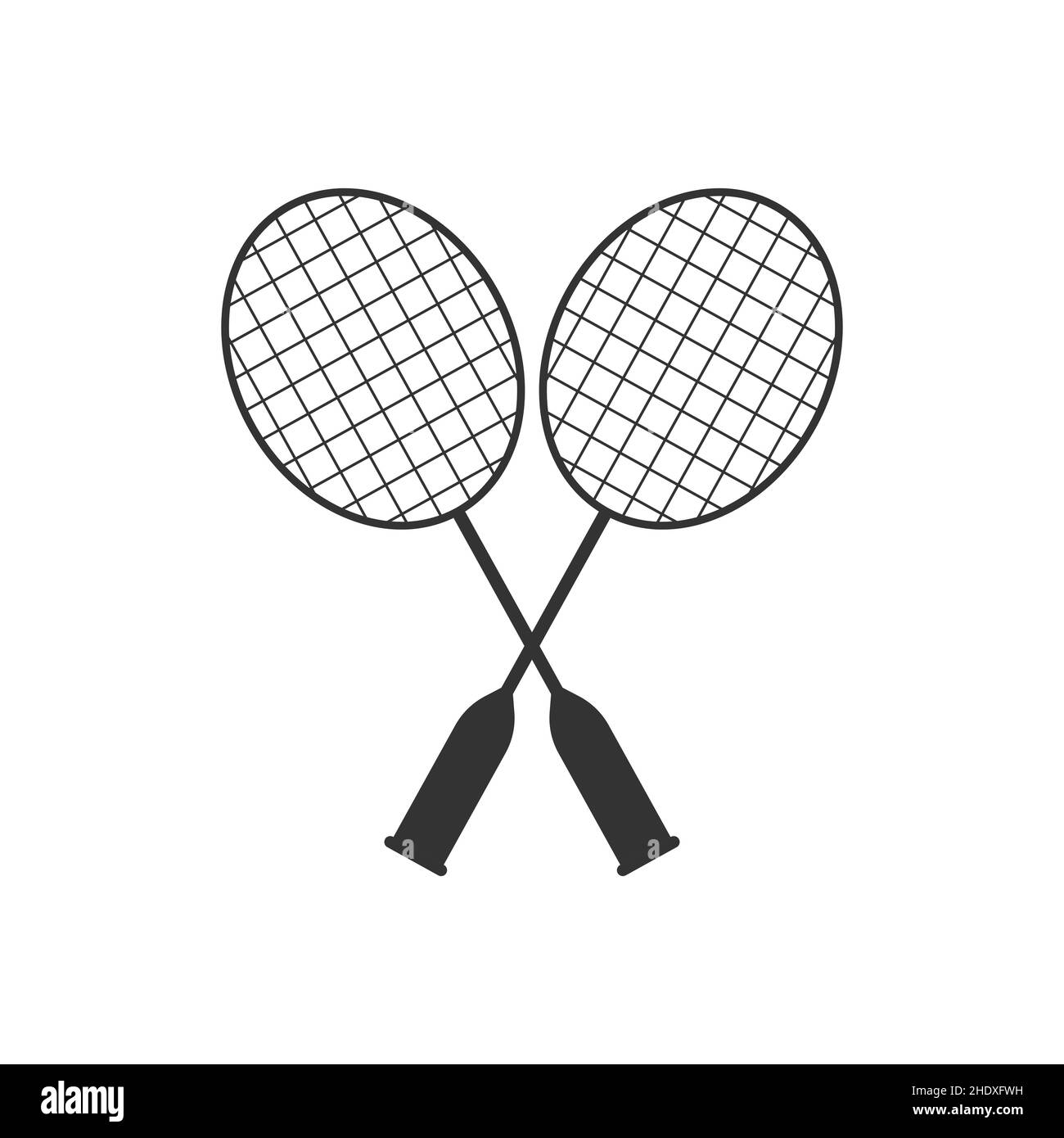 Tennis racket icon in flat style. Gaming racquet vector illustration on ...