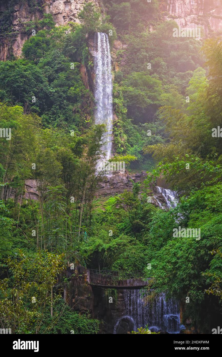 waterfall, zhangjiajie, cascade, waterfalls Stock Photo - Alamy
