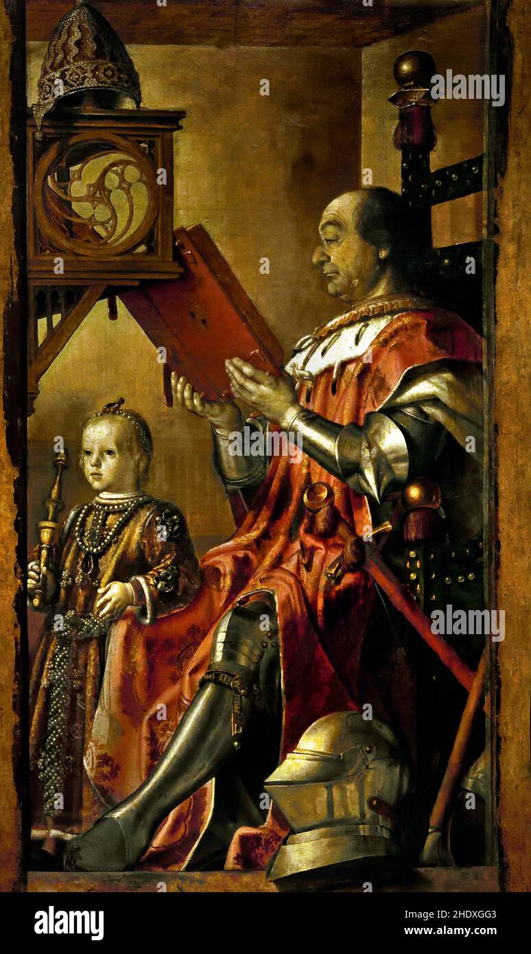 Portrait of Federico da Montefeltro with his son, Guidobaldoby by ...