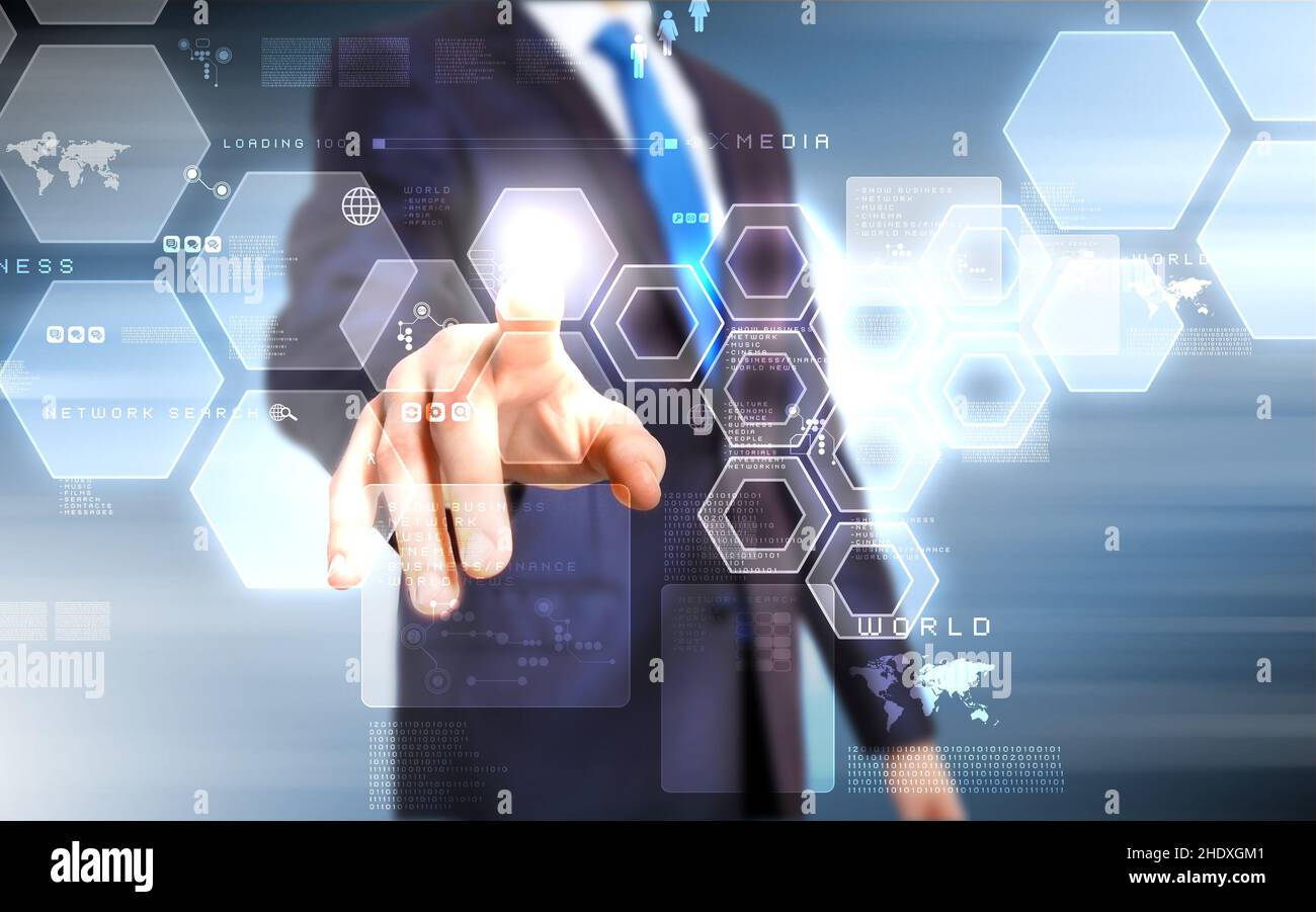 futuristic, network, touchscreen, enabling, futuristics, networks ...