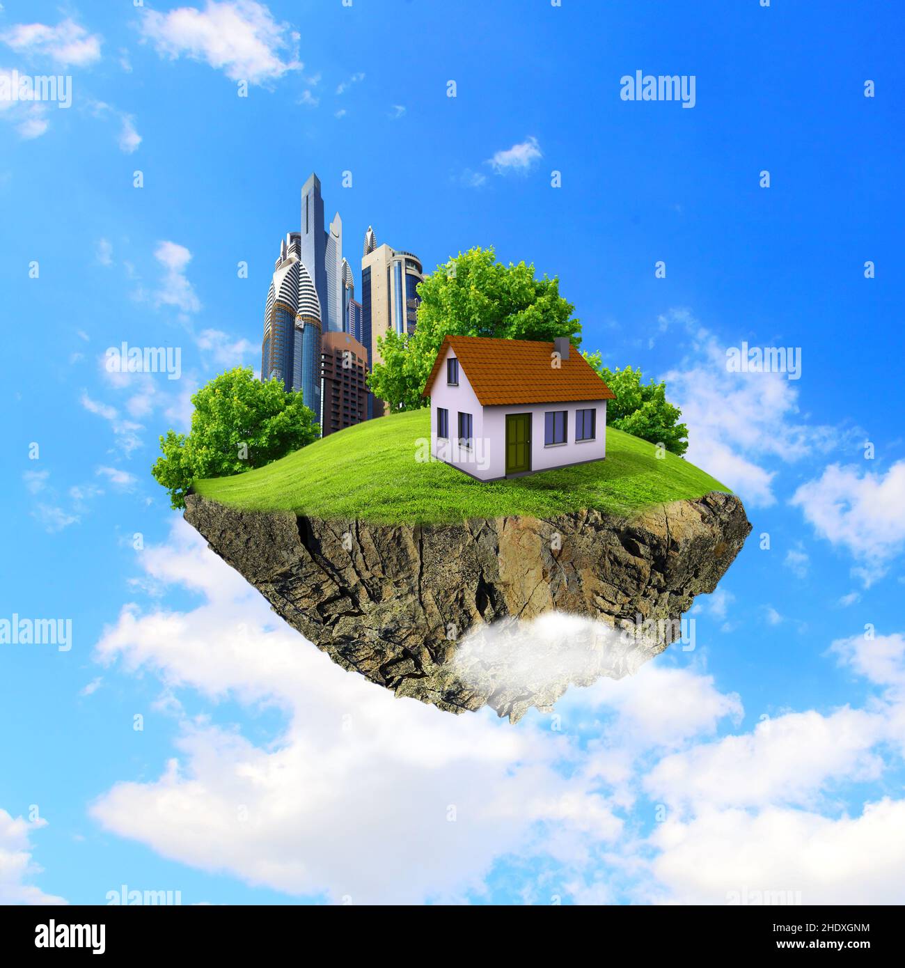 alternative energy, detached house, energy plus-house, alternative ...