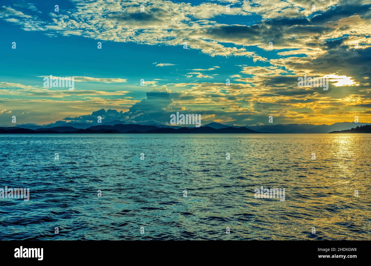 Idyllic Evening view of the Pacific Coast in Muelle Conchal with ...
