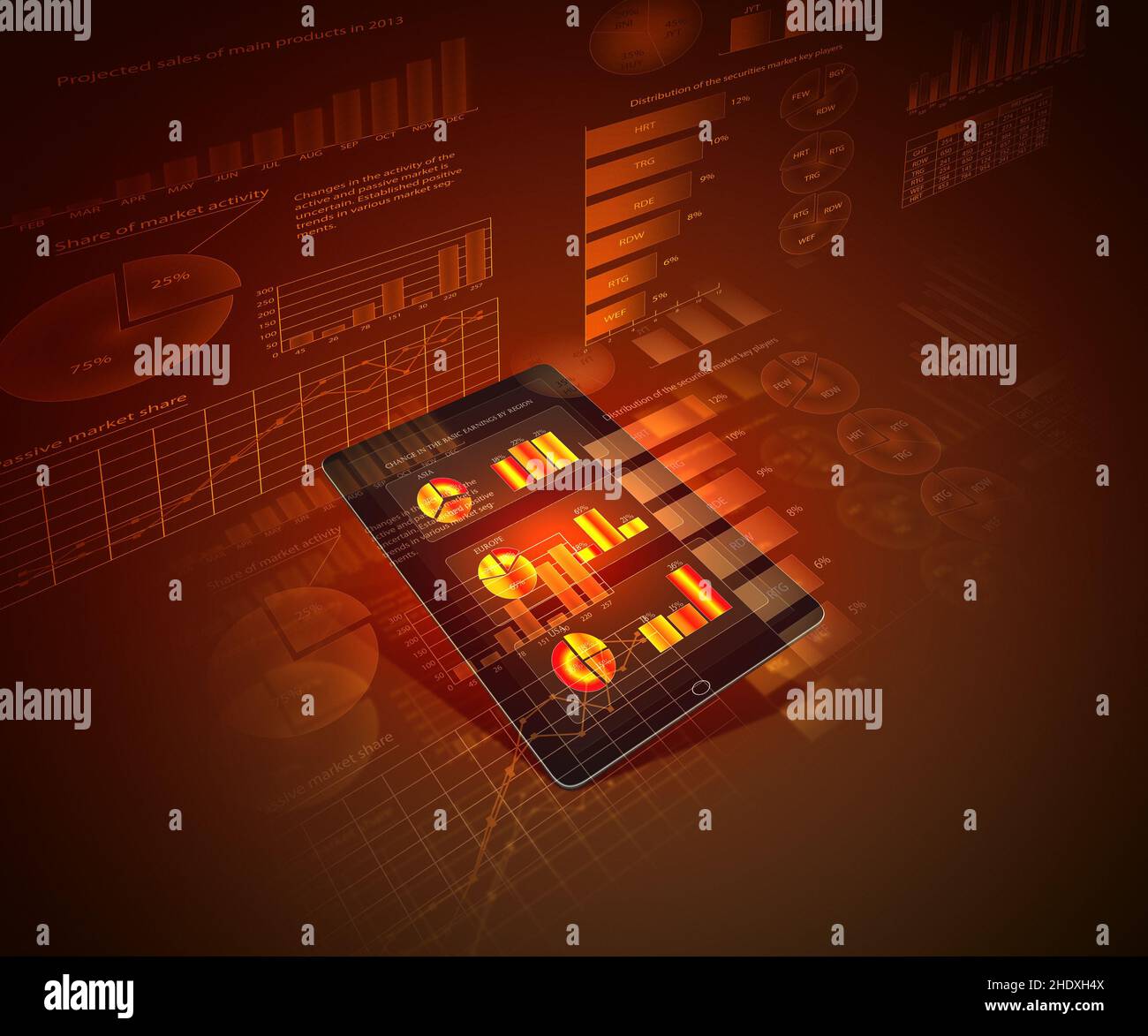 business, digital, diagram, chart, corporate, negocios, digitals ...