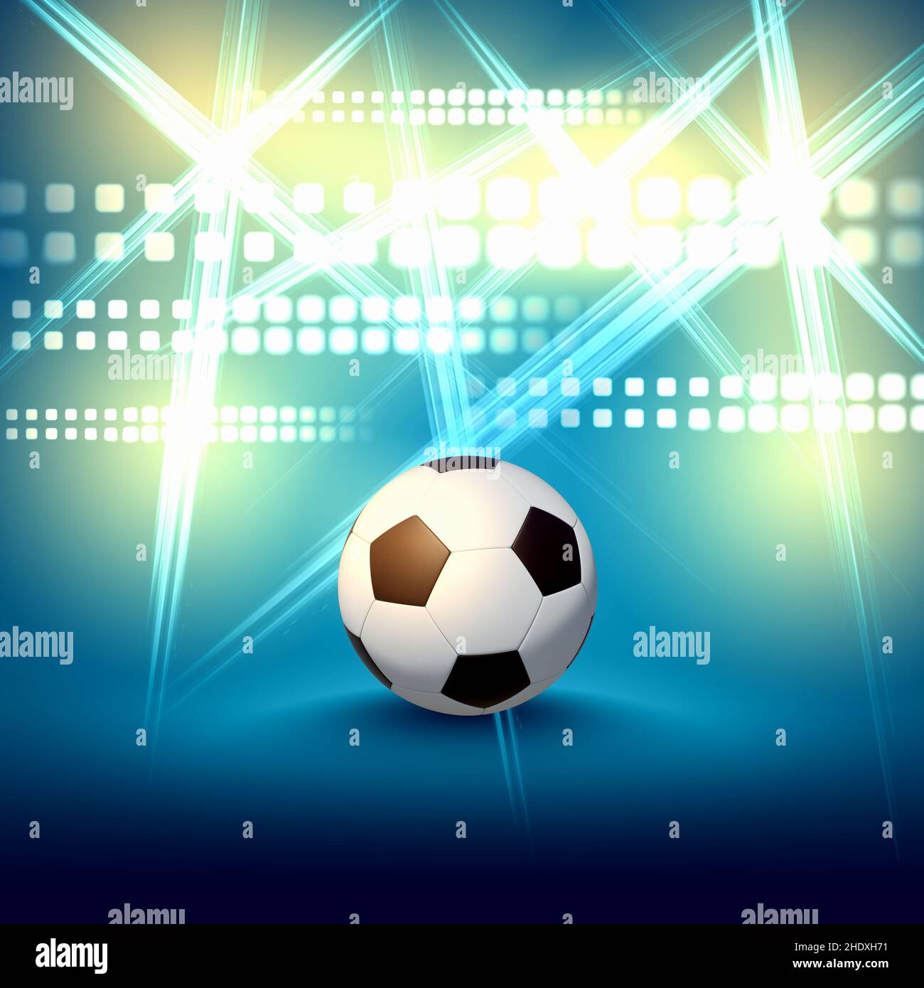 Soccer ball stadium sparkles hi-res stock photography and images - Alamy