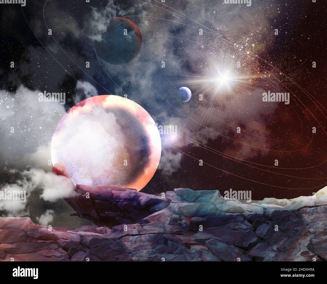 planet, orbit, galaxy, astronomy, planets, orbits, galaxies Stock Photo ...