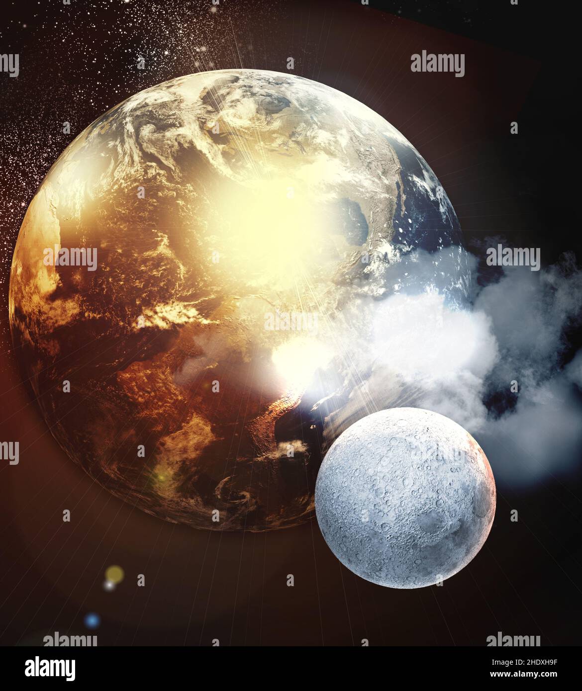 earth, moon, earths, moons Stock Photo - Alamy